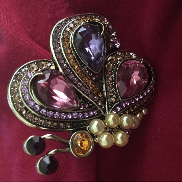 Jewelry | Giant Rhinestone Butterfly Brooch | Poshmark